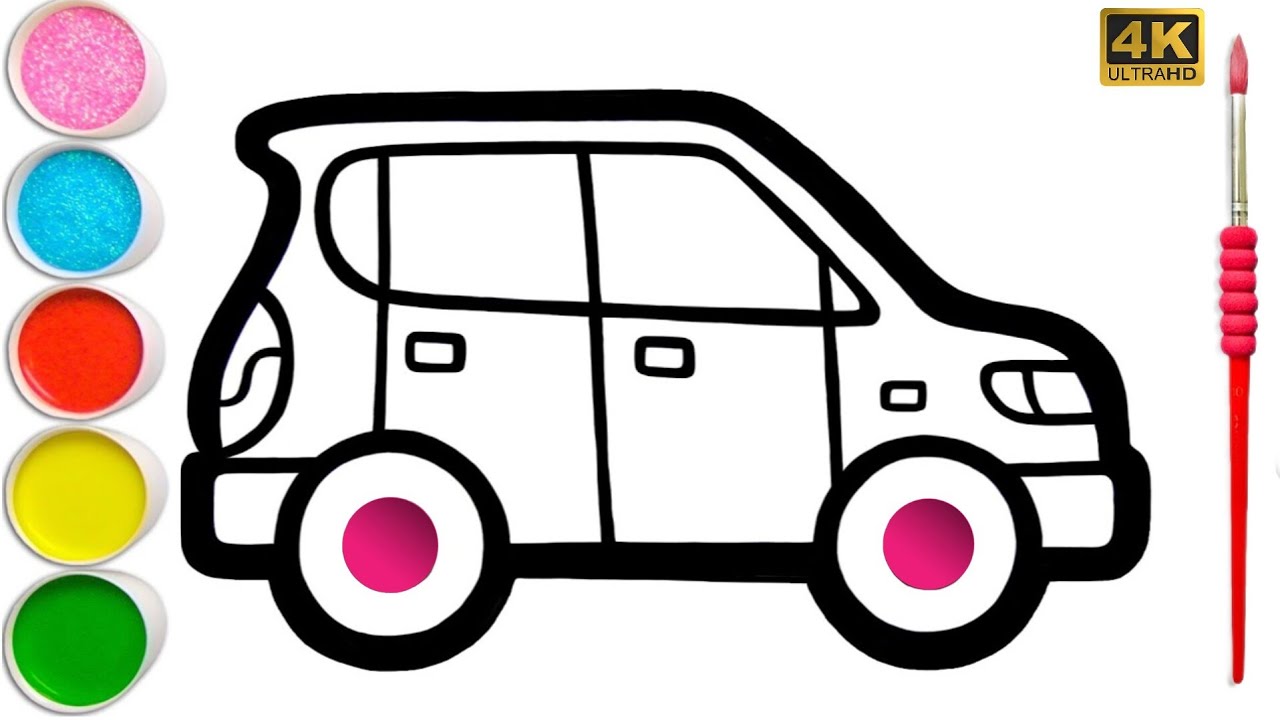 How to draw a Car drawing for kids and toddlers | Step by step, vehicle ...