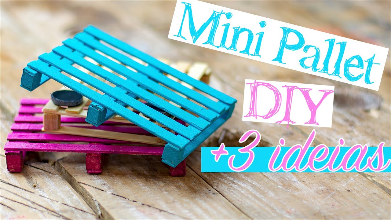 DIY - Mini Pallet | 3 ideias - YouTube