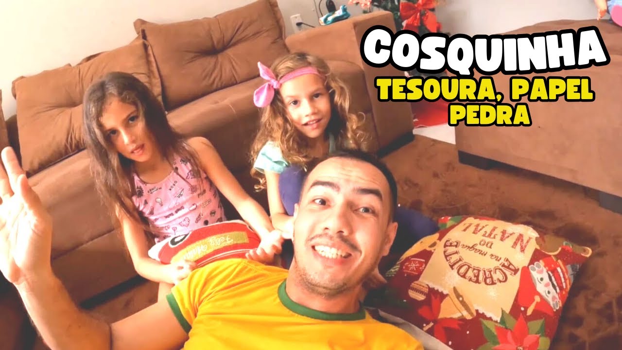 COSQUINHA TESOURA PAPEL PEDRA - FAMÍLIA SILVA #brincadeiras - YouTube