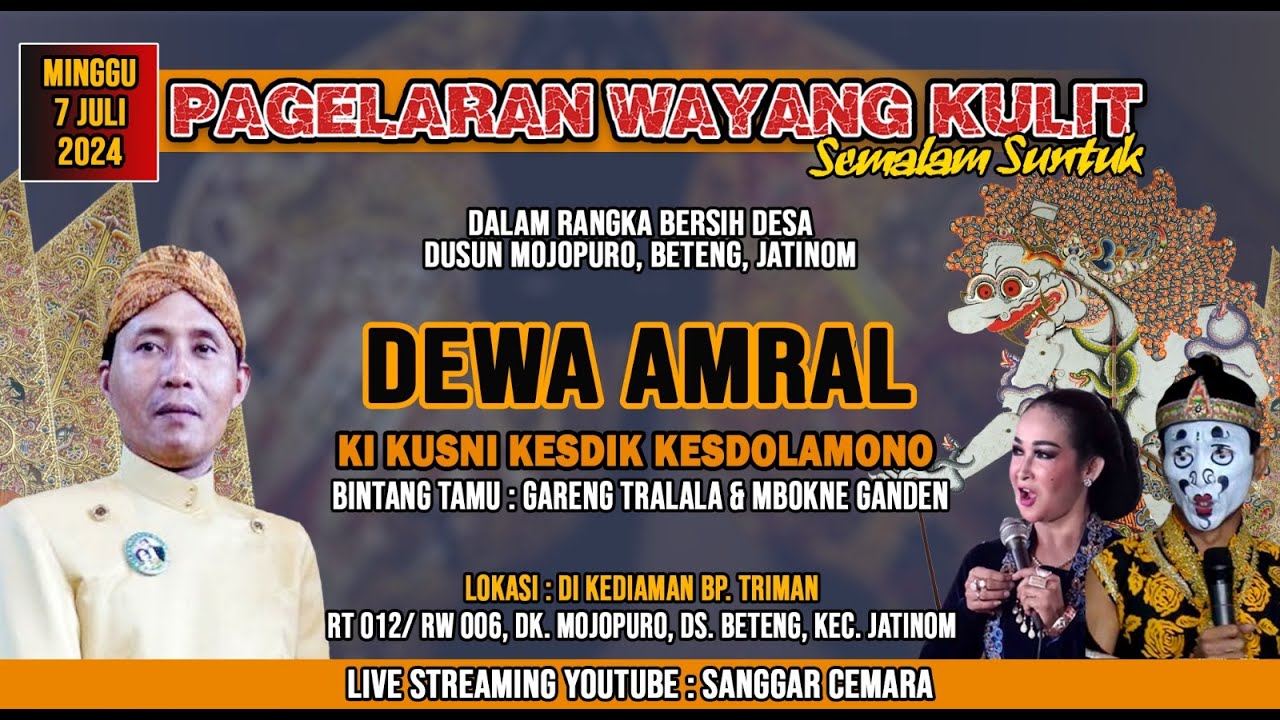 Live Wayang Bersih Desa. Ki Kusni Kesdik Kesdolamono - Gareng, Mbke ...