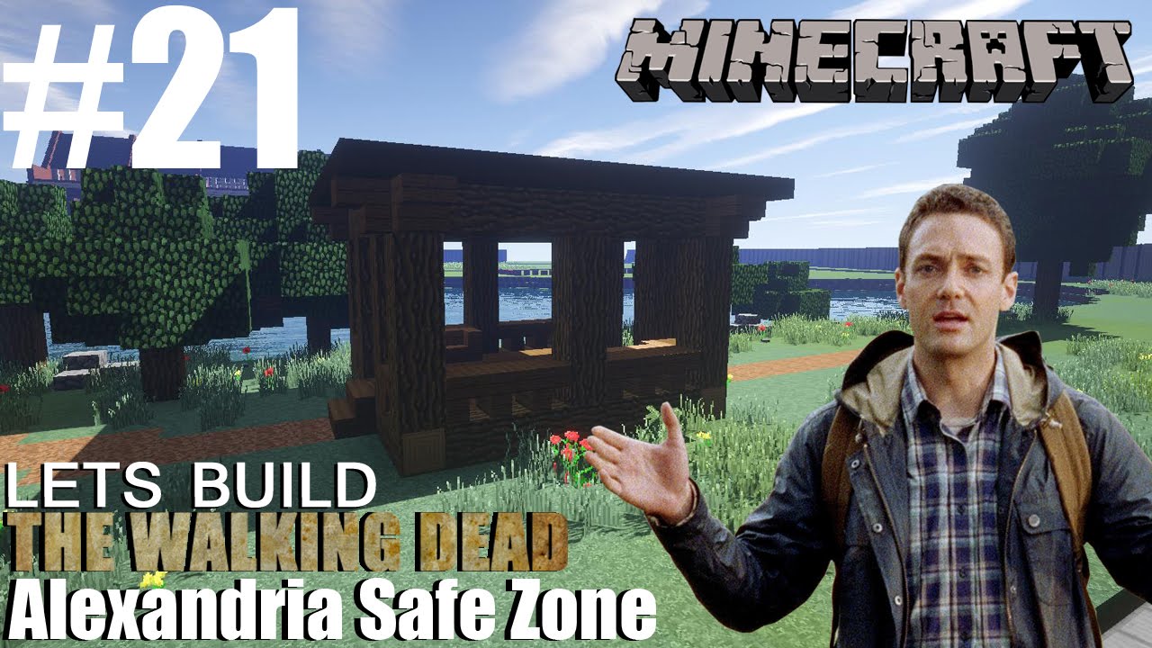 Minecraft | Lets Build The Walking Dead | Alexandria Safe Zone | Gazebo ...