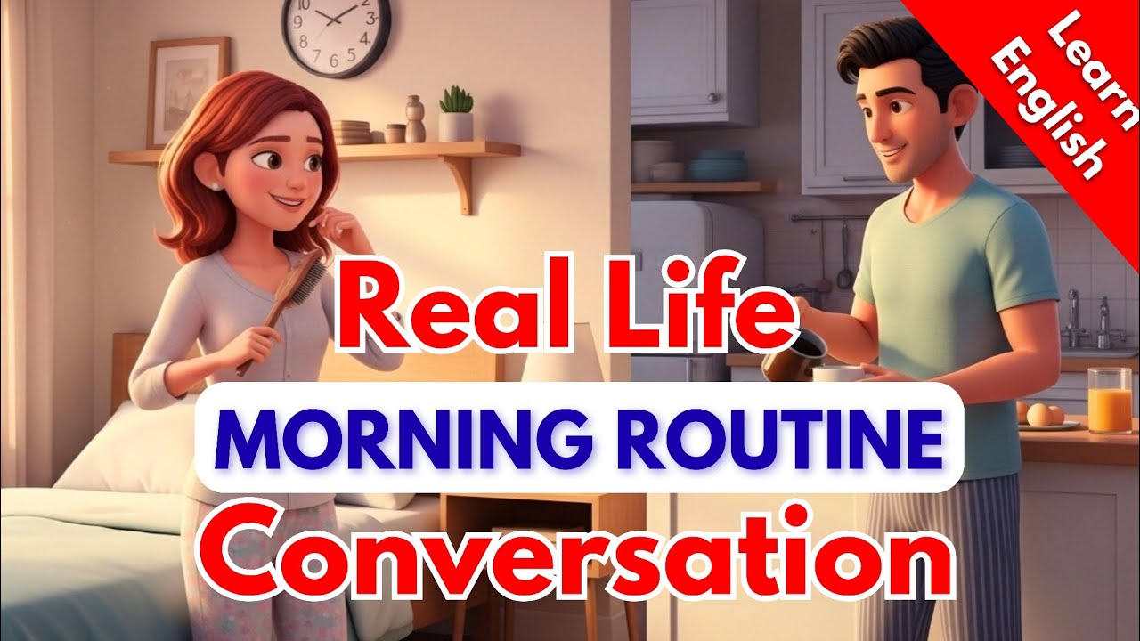 Morning Routine conversation | Easy English Speaking Practice for ...