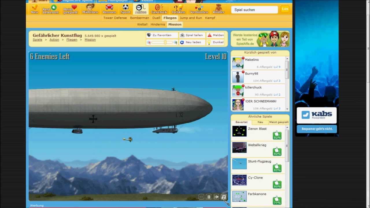 Gefährlicher Kunstflug SpielAffe - YouTube