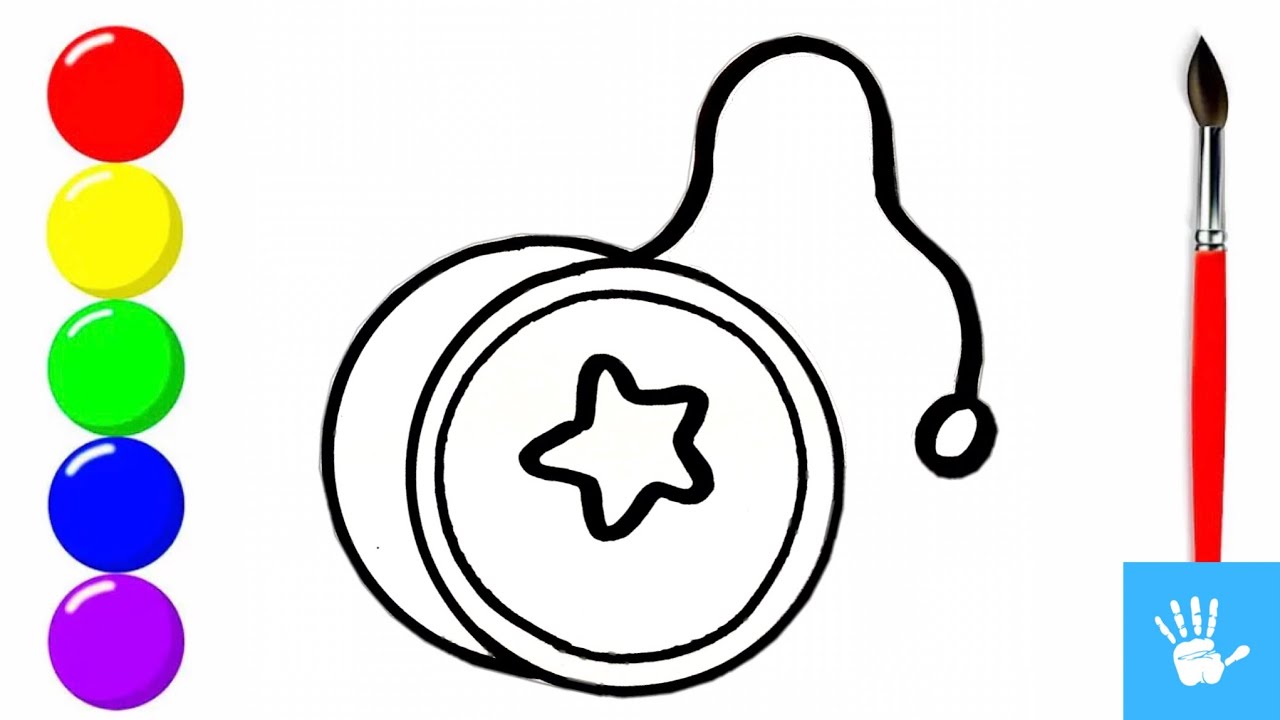 How To Draw a Yoyo for Children | Bolalar uchun yoyo rasm chizish | рисование йо-йо для детей ...