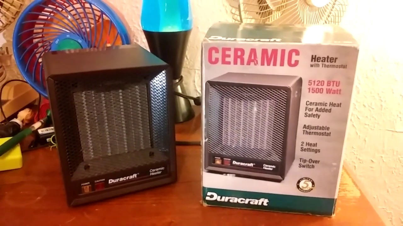 1996 Duracraft ceramic heater model CZ306 - YouTube