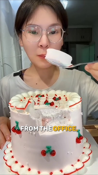 The birthday girl ate the whole cake alone. 🍰 - YouTube