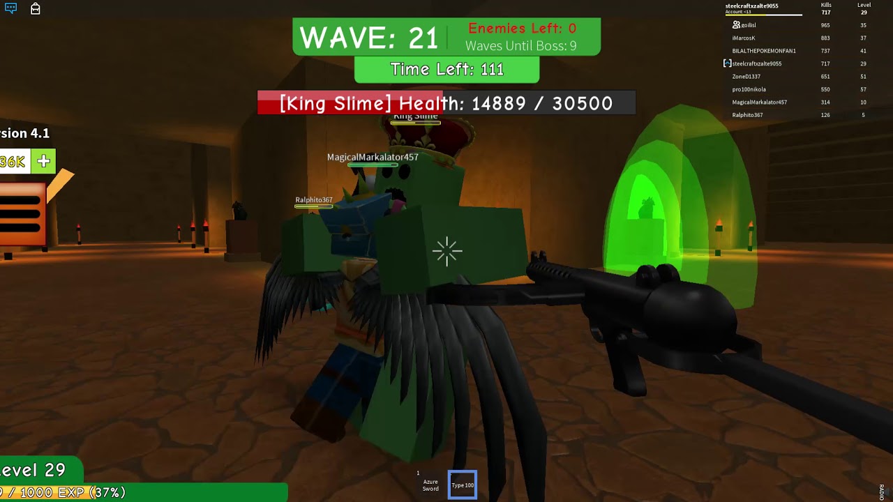roblox zombie attack boss:king slime - YouTube