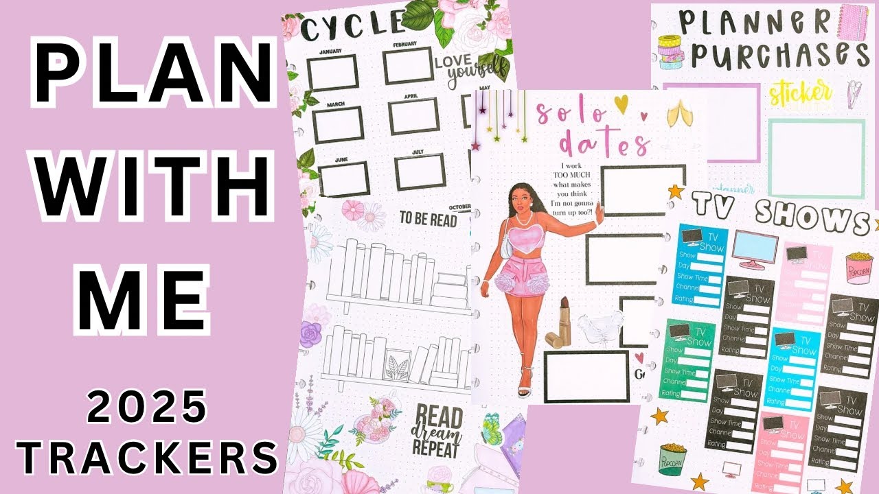 2025 TRACKERS FOR MY PLANNER | PLAN WITH ME - YouTube