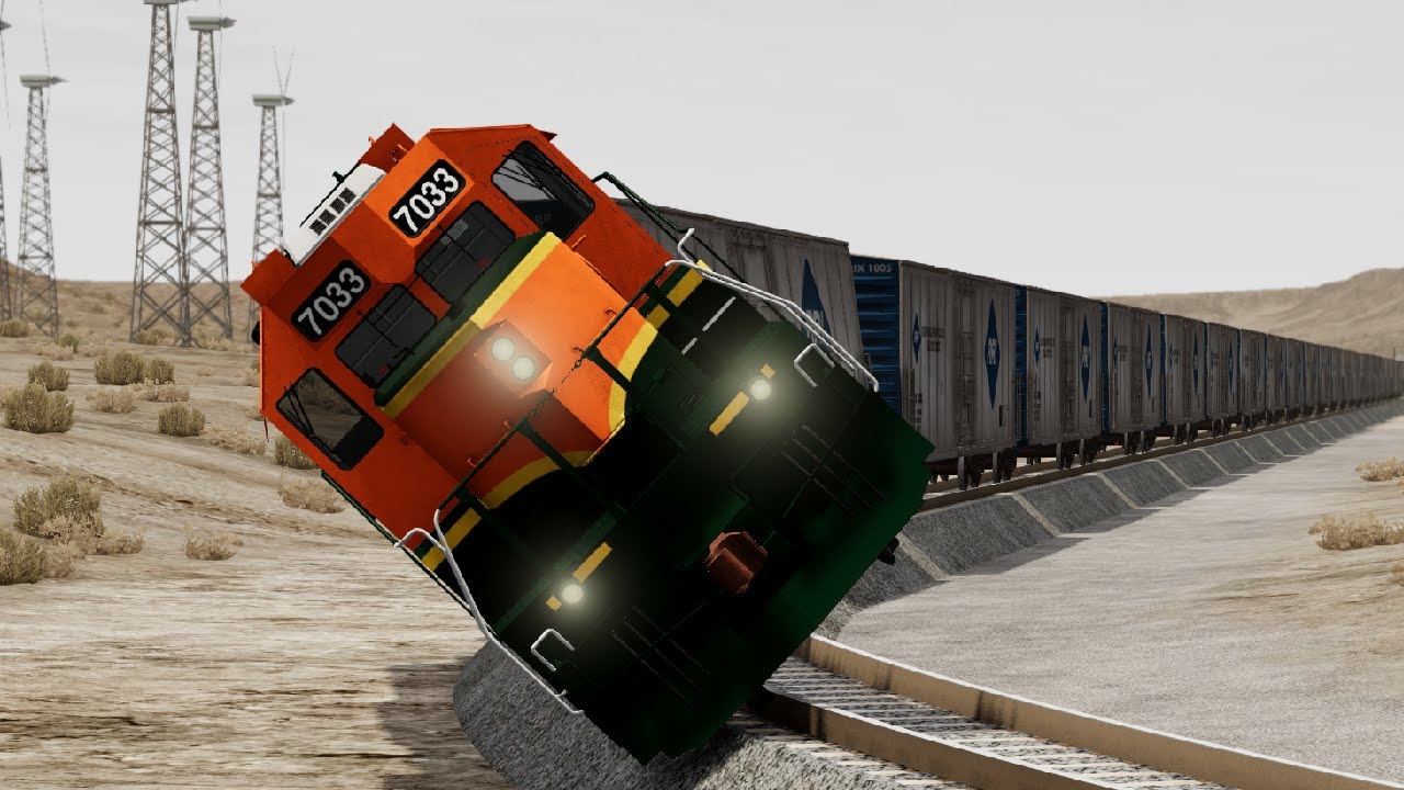 Realistic BeamNG Train Crash #3 - YouTube