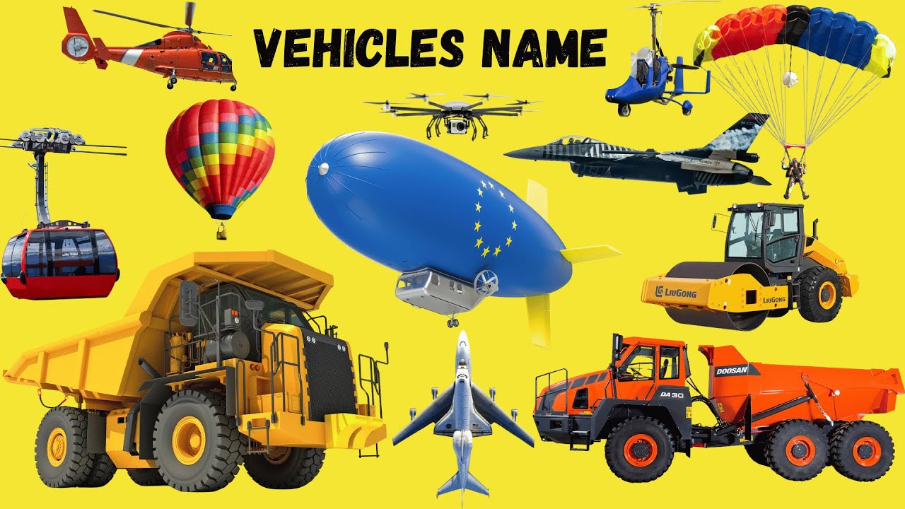Vehicle Names | Vehicles Name in English with Pictures for Kids. - YouTube
