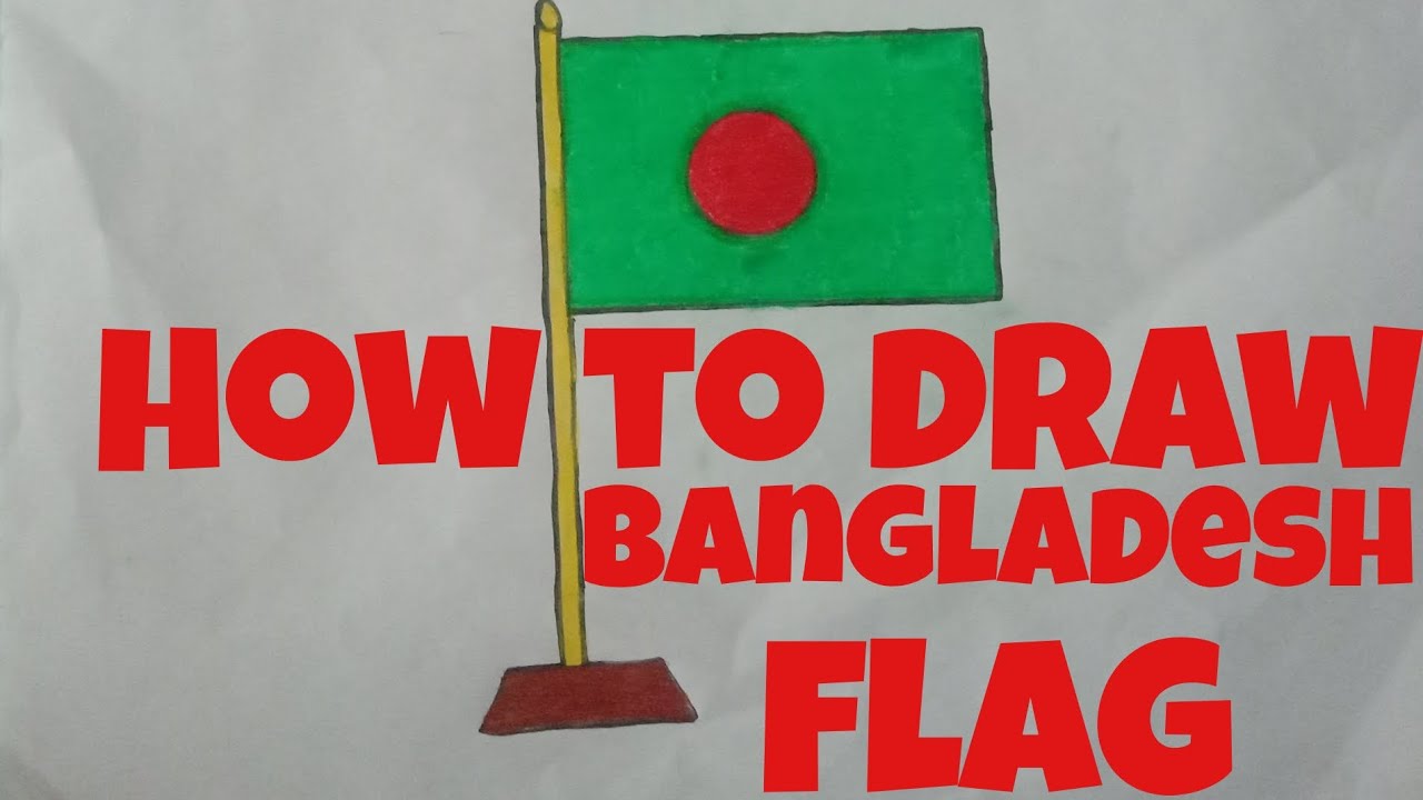 A cute Bangladesh drawing for kids|How to draw a Bangladesh flag step ...