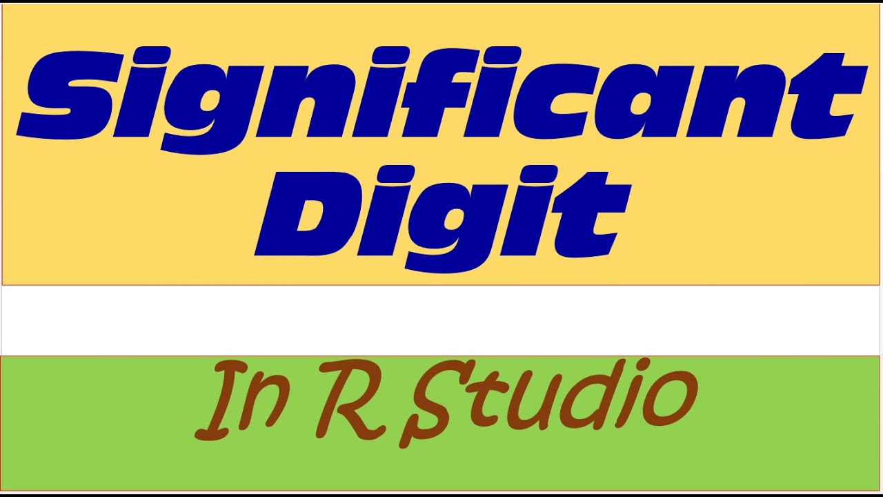 Significant Digit In R Studio YouTube Significant Digit In R Studio YouTube