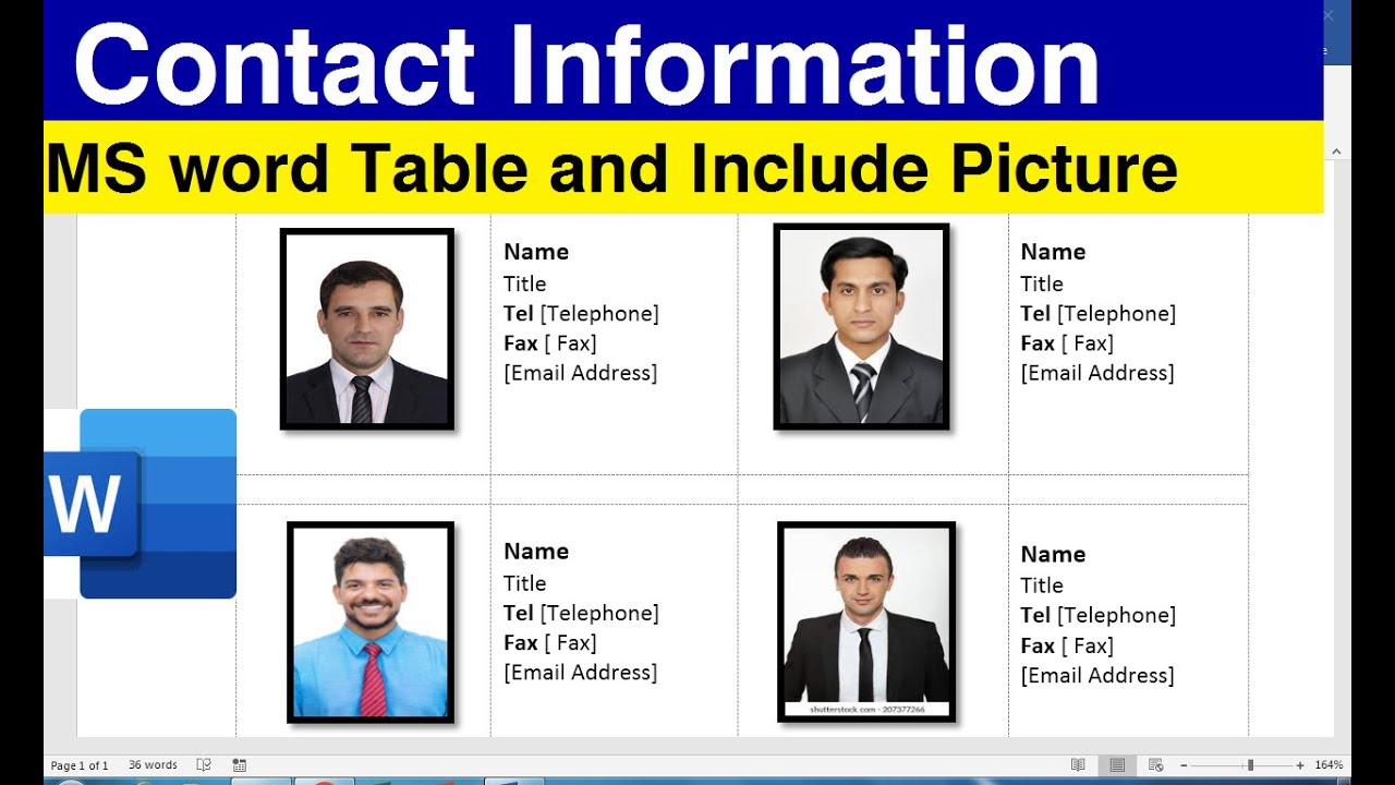 how to Maintain contact information Record in MS word - YouTube