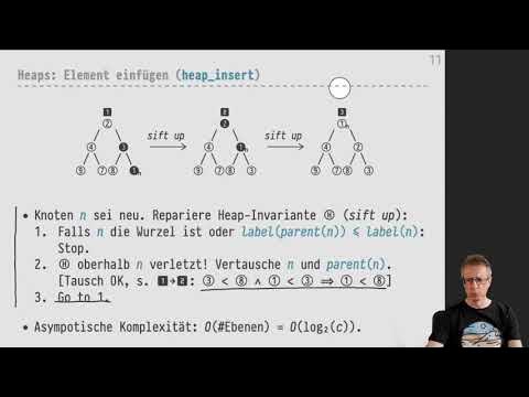 Informatik 2 — Chapter #09 — Video #058 — Heaps, Operationen sift-up und sift-down - YouTube