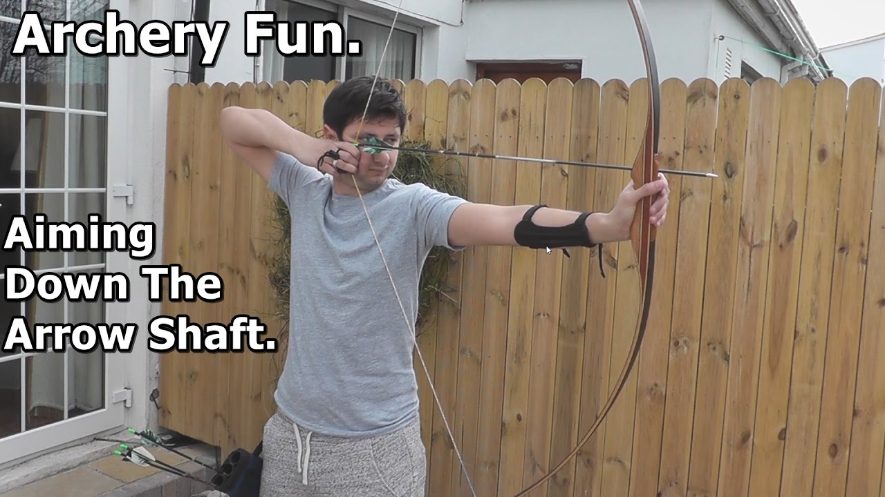 Archery Training - Flat Bow - Aiming Down Shaft [1080p/50 FPS] - YouTube