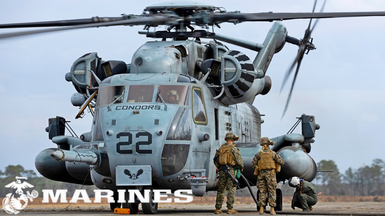 Us Marine Corps Usmc Ch53e Sea Stallion Helicopter 8x12 Marine Corps