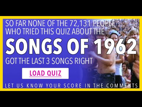 Song quiz : 1962 - YouTube