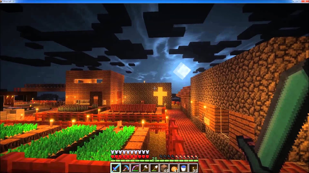 Minecraft 1.8.4 w/ Seus Shaders and Red.Craft DR 64x - YouTube