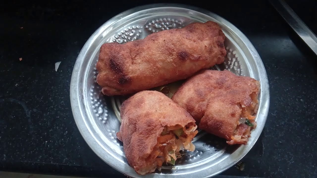 VEG ROll in tamil | வெஜ் ரோல் செய்வது எப்படி | Snacks and Sweets ...