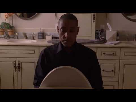 Gus throws up in a toilet