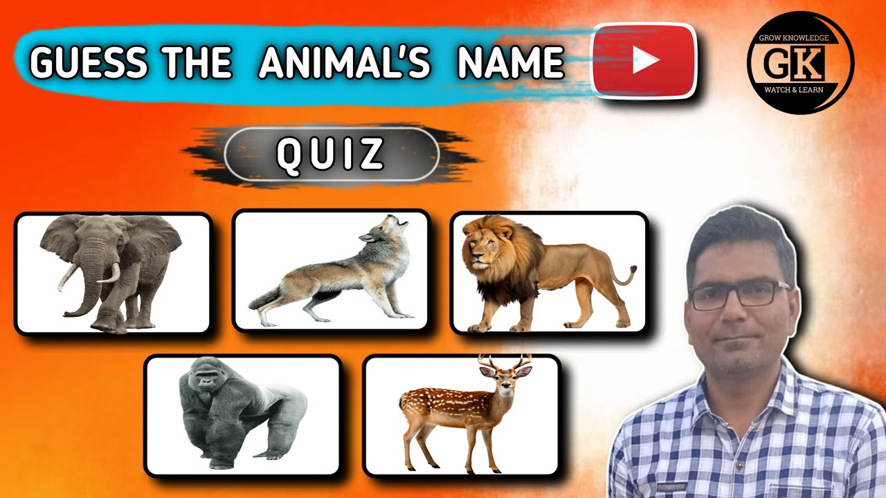 Guess the Animal | Fun Animal Quiz for Kids | Guess the image | Guess ...
