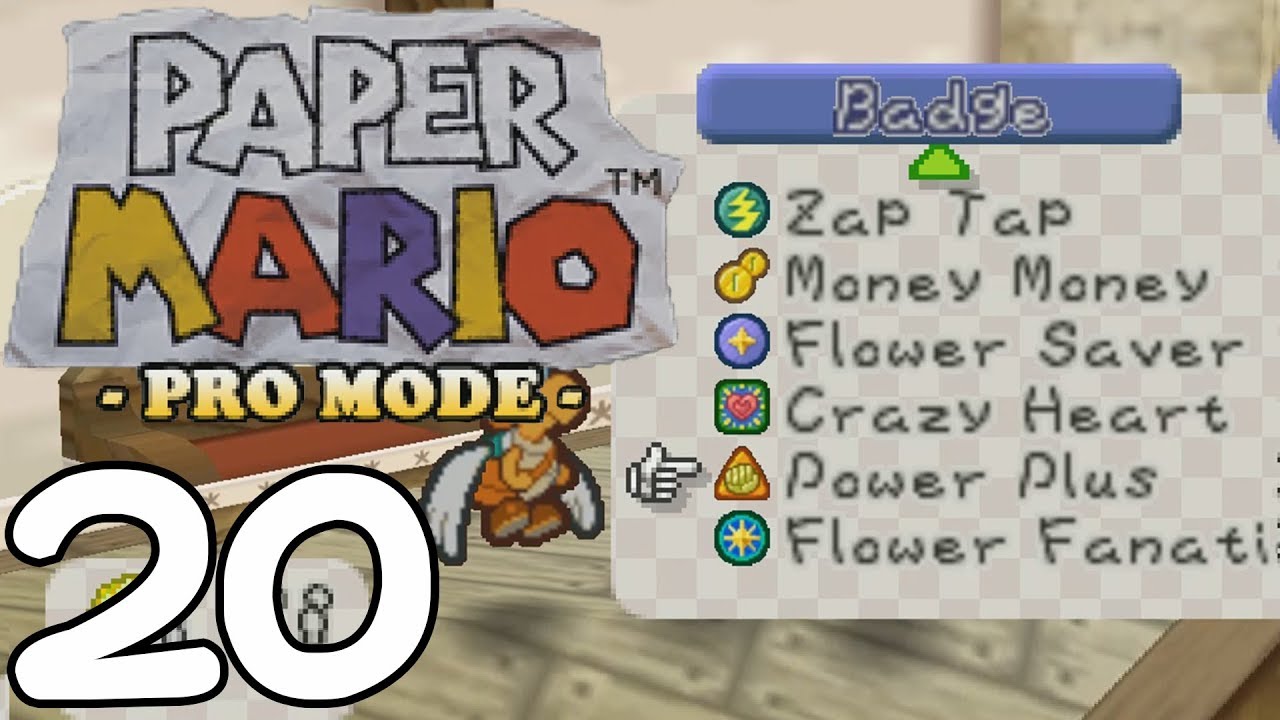 Paper Mario Pro Mode BLIND [20] "Badge Collecting" - YouTube