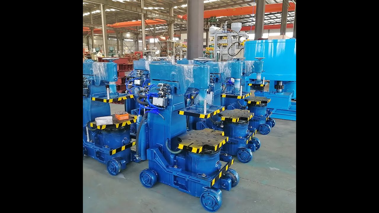 Z143WB jolt squeeze molding machine how to work - YouTube