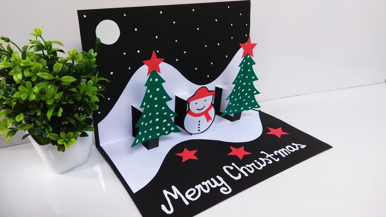 How to make Christmas card | Easy Christmas card ideas | Handmade ...