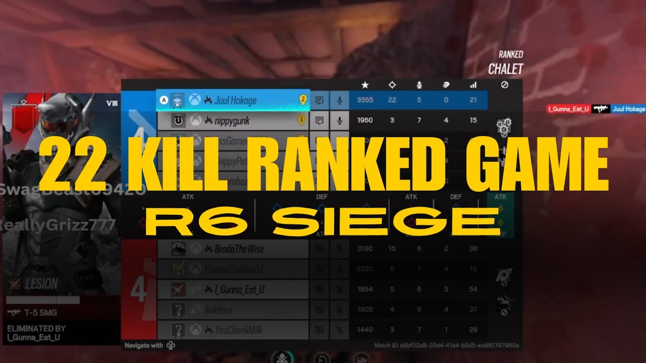 R6: Siege 22 KILL GAME ON RANKED! - YouTube