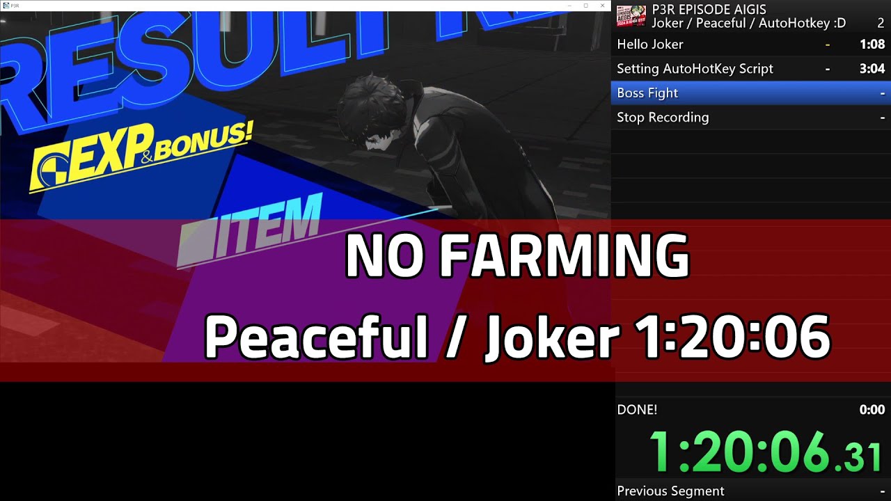 PEACEFUL P3R Joker with NO FARMING - YouTube