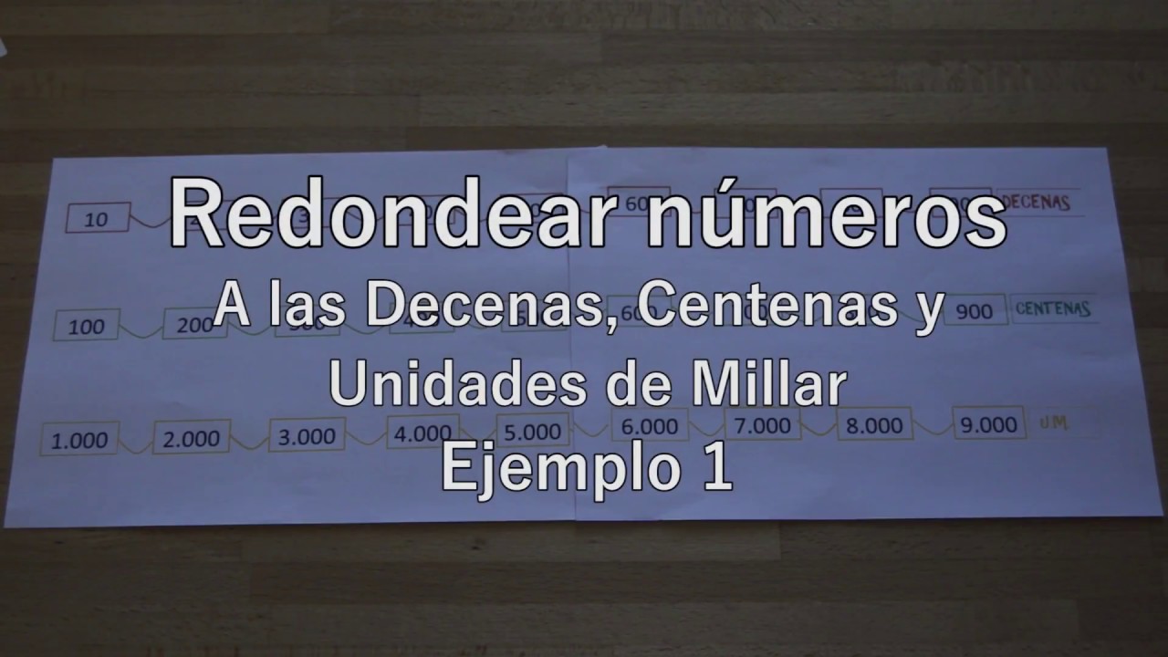 Redondear (ejemplo 1) - NÚMEROS - YouTube