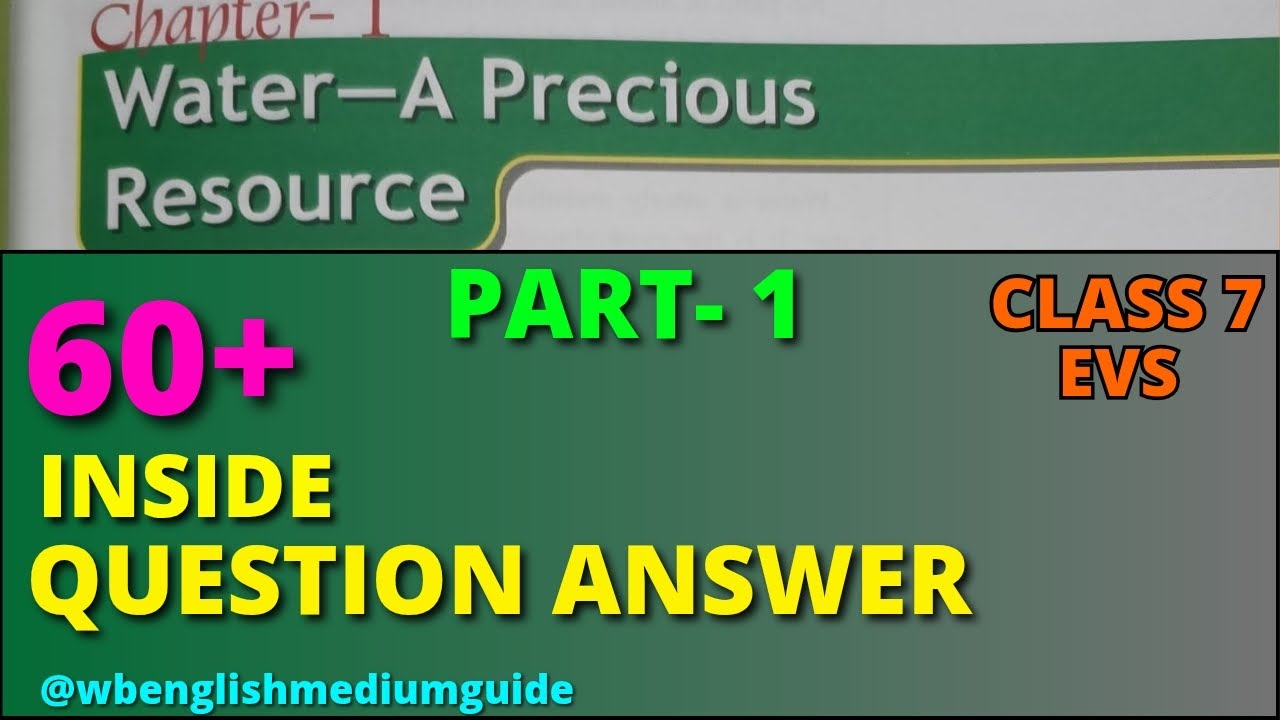 Water A Precious Resource Inside Question Answer Part 1 Class 7 EVS ...