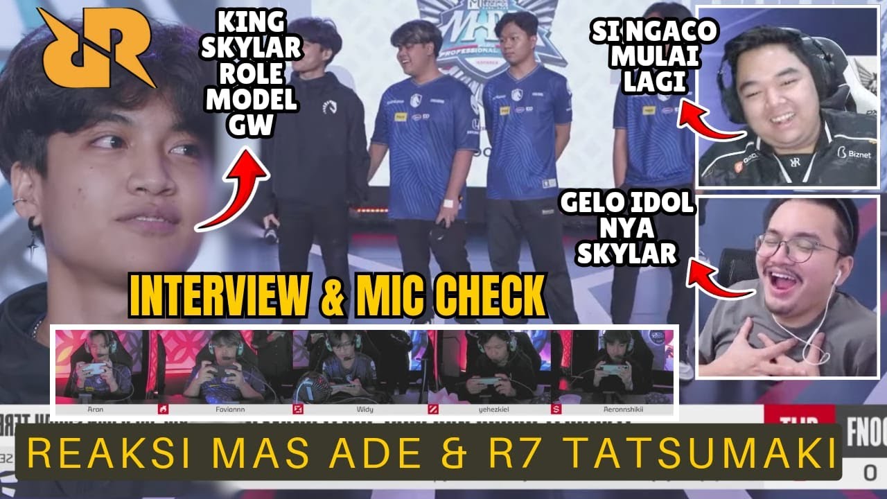 AERONSHIKI IDOLAKAN RRQ SKYLAR! REAKSI MAS ADE INTERVIEW & MICK CHECK ...