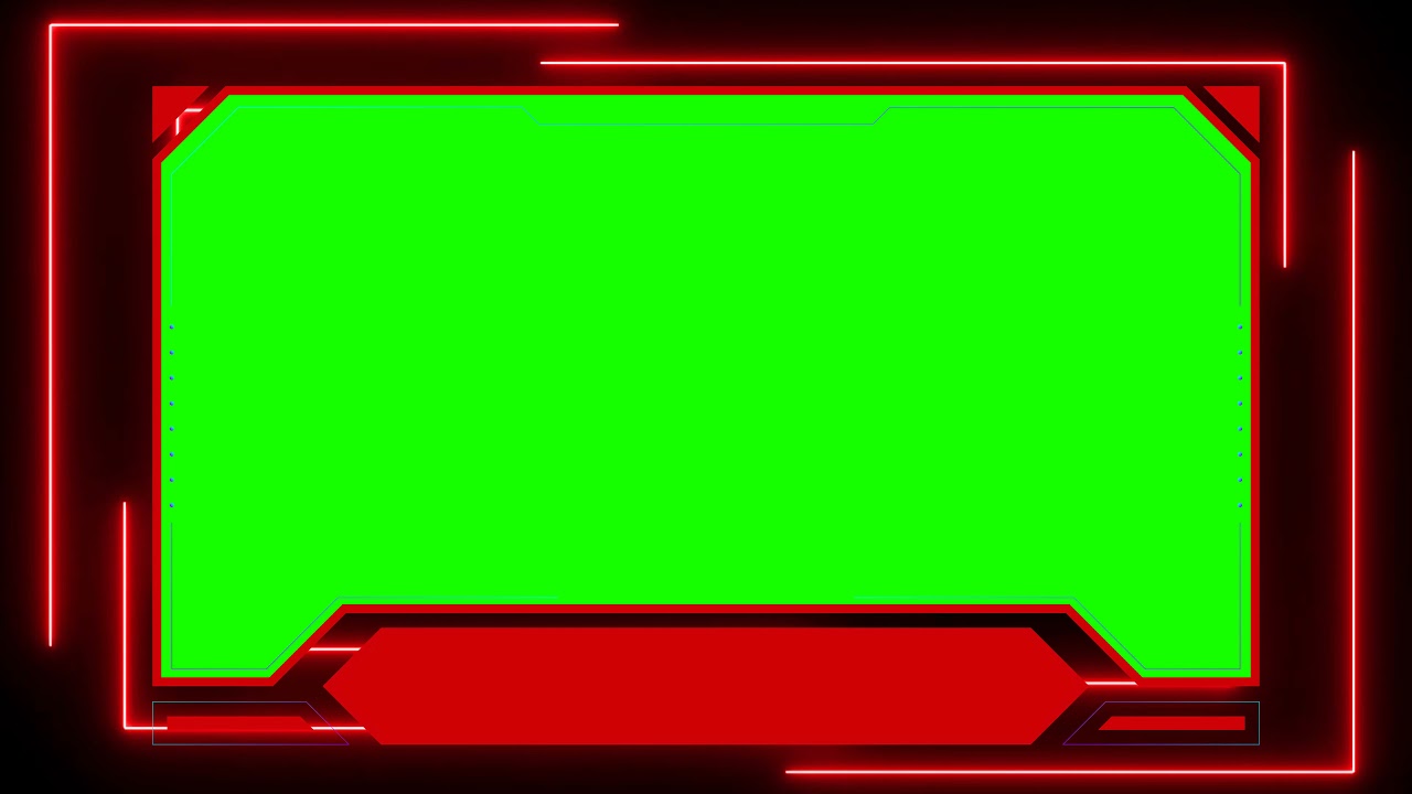 Green Screen neon Frame, border, moldure, chroma key frame,neon border ...