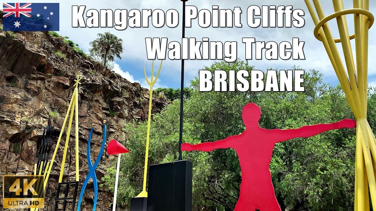 Kangaroo Point Cliffs Walking Track BRISBANE, AUSTRALIA: Overcast day ...