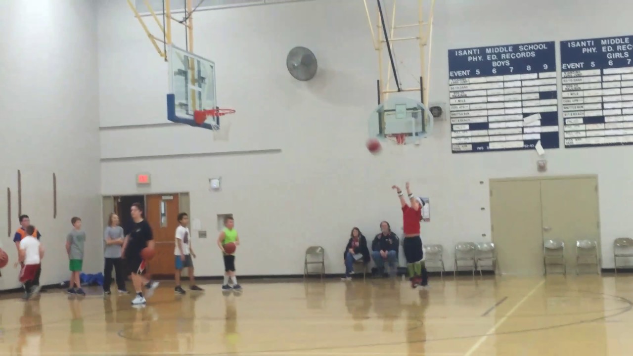 Justin Hall youth basketball weave with high school players - YouTube