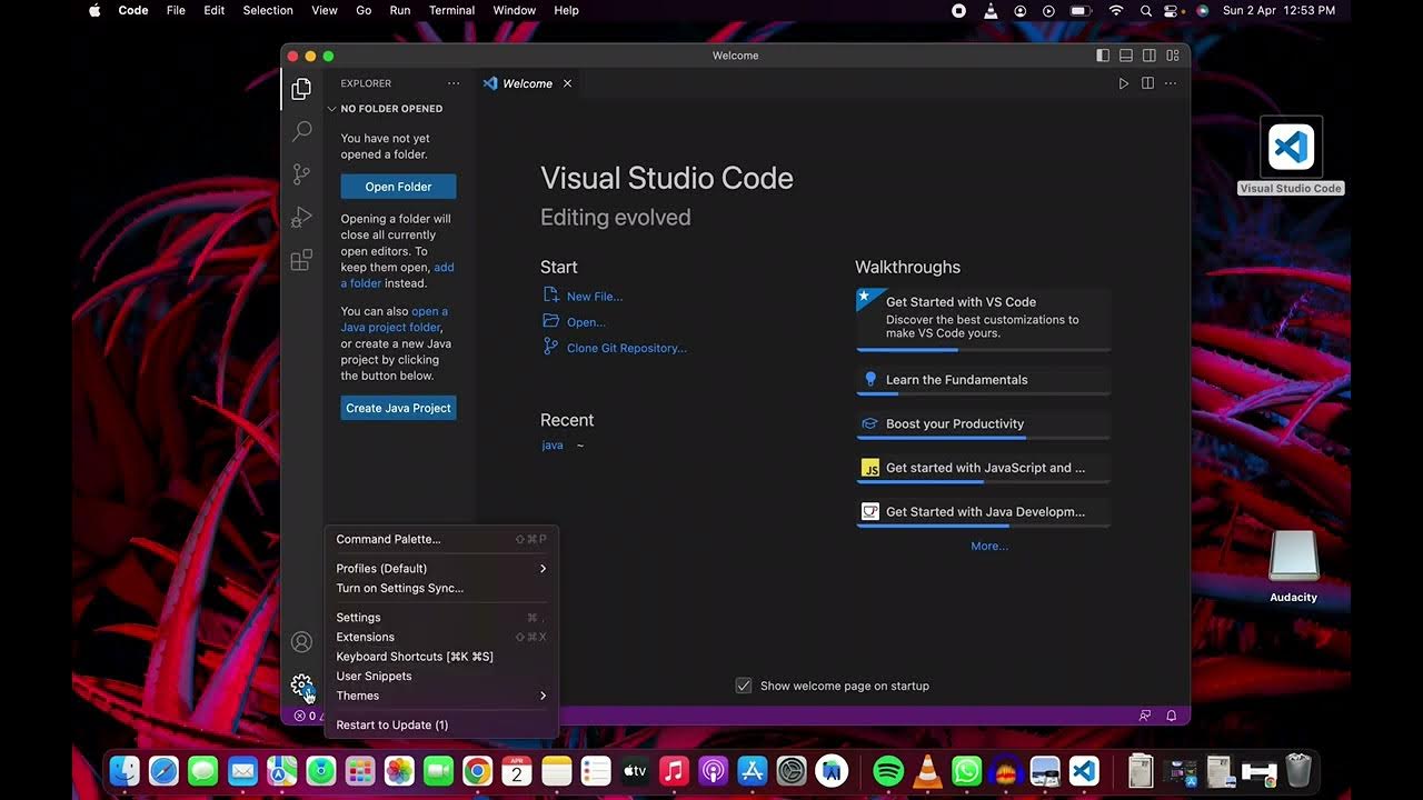How to reset visual studio (vs code) in macbook - YouTube