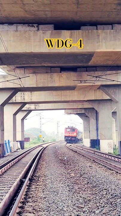 WDG -4 #train #engine #railwaytrack #curve #bridge #indianrailways #employee - YouTube