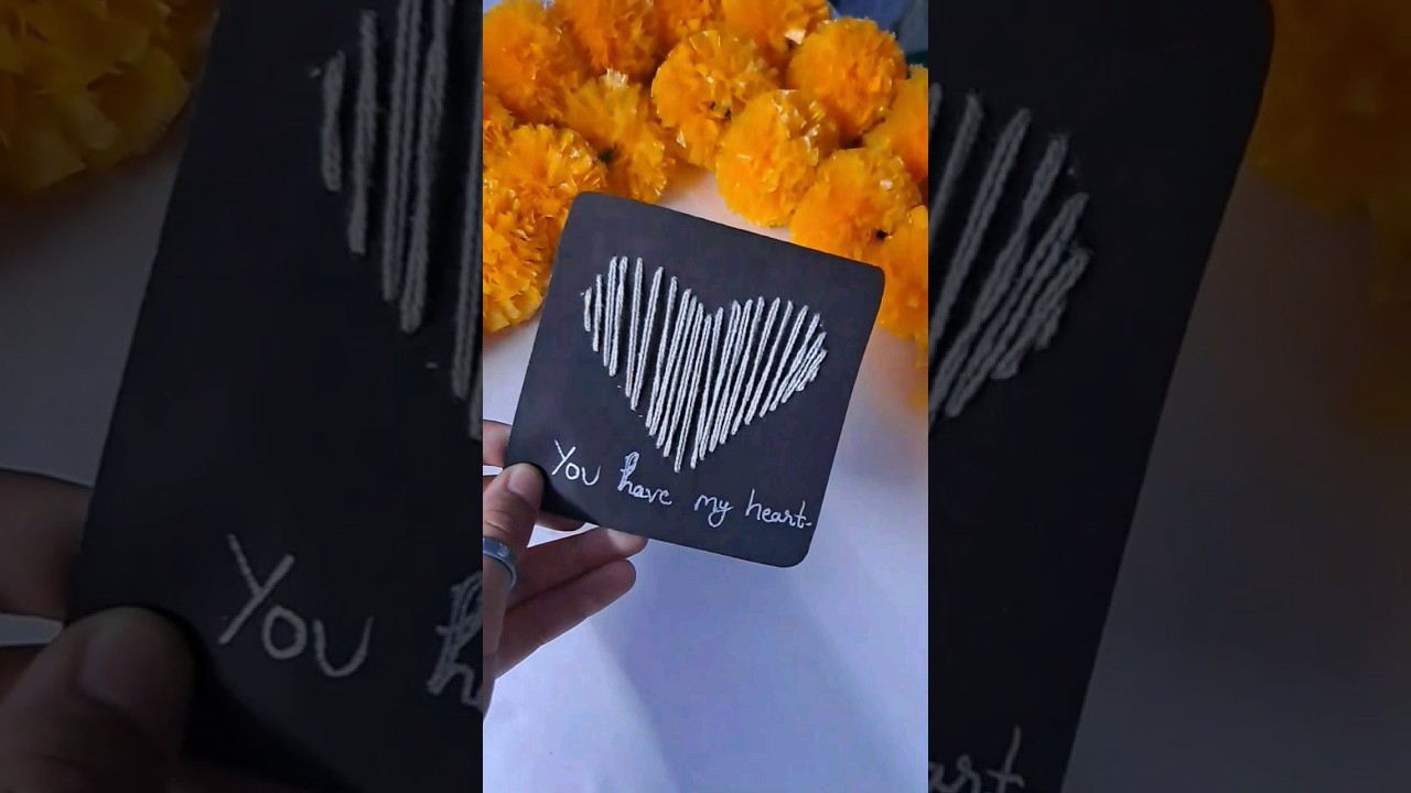 DIY Thread Heart | DIY String Art | Paper Thread Art | Cute gift idea # ...