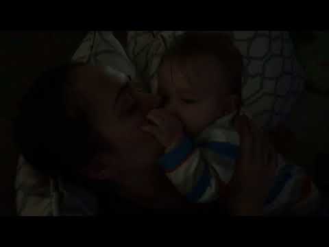 Baby Gavin kissing Mom