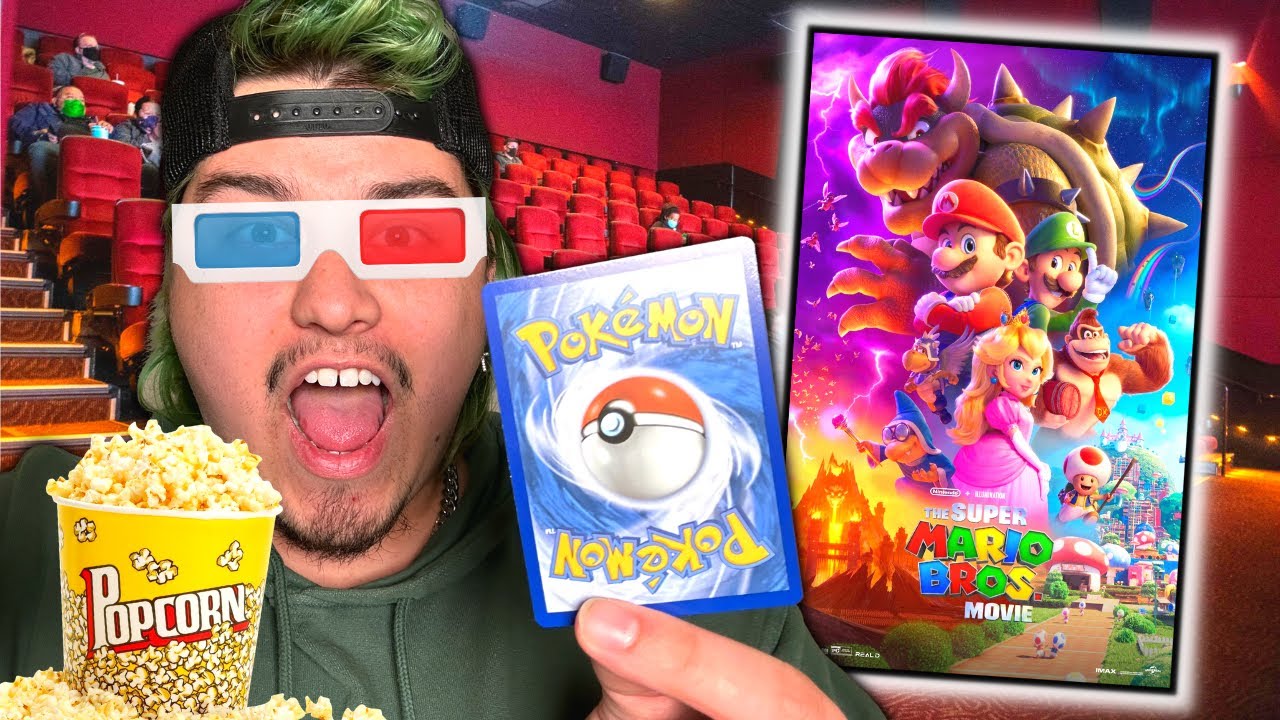 Sneaking Pokemon Packs INSIDE The New Mario Movie - YouTube