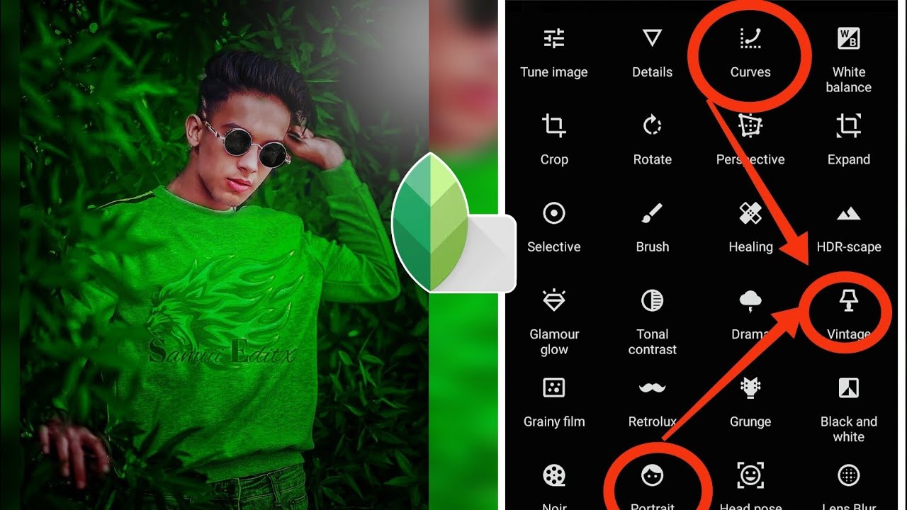 Snapseed se stylish green effect photo 😱/Snapseed full tutorial 2023 ...