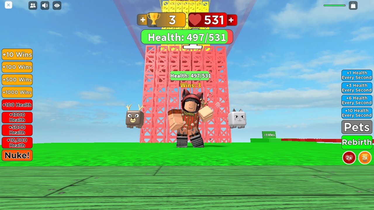 Every Second You Get +1 Health! (Roblox) - YouTube