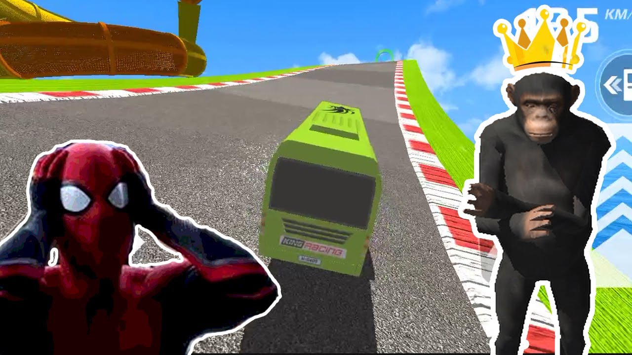 Monkey Is Better Bus Driver Than Spiderman | Bus Simulator: Ramp Stunt ...