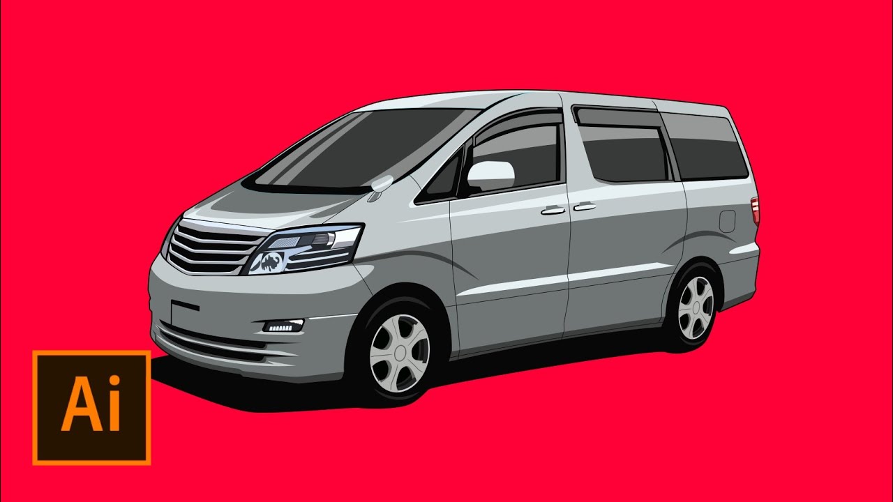 Toyota Alphard Car Illustration l Adobe Illustrator Speed Art - YouTube