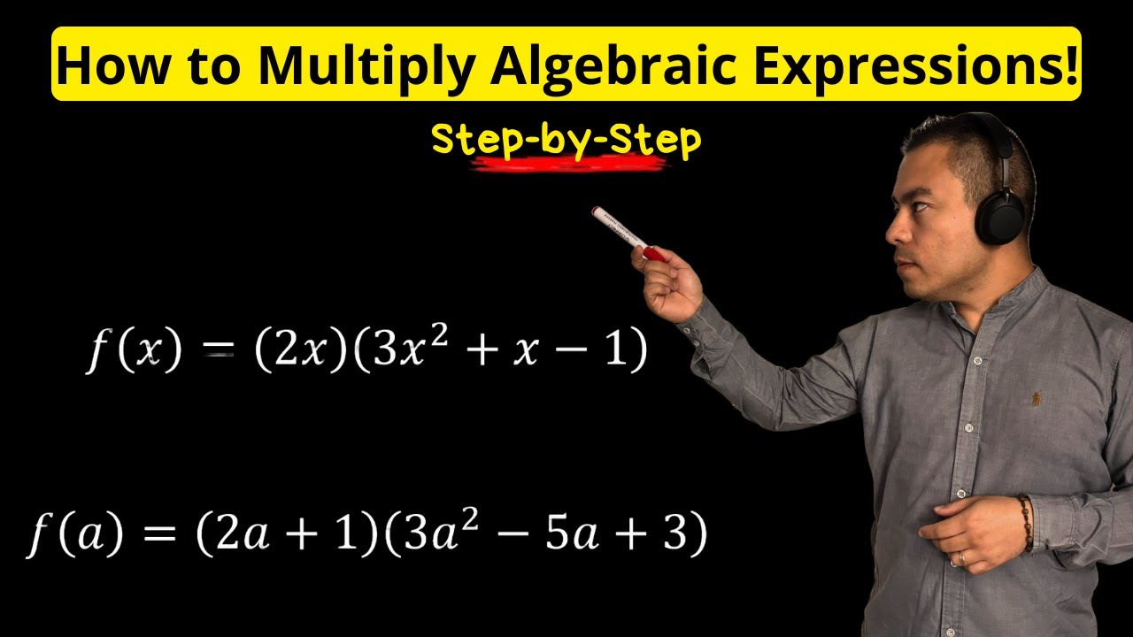 Multiplication of algebraic expressions - Step-by-step - YouTube