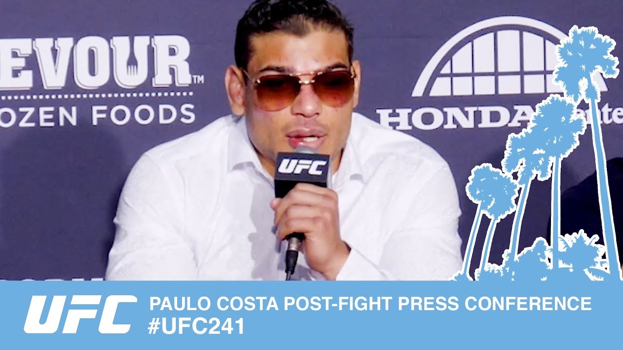 PAULO COSTA POST-FIGHT PRESS CONFERENCE #UFC241 - YouTube