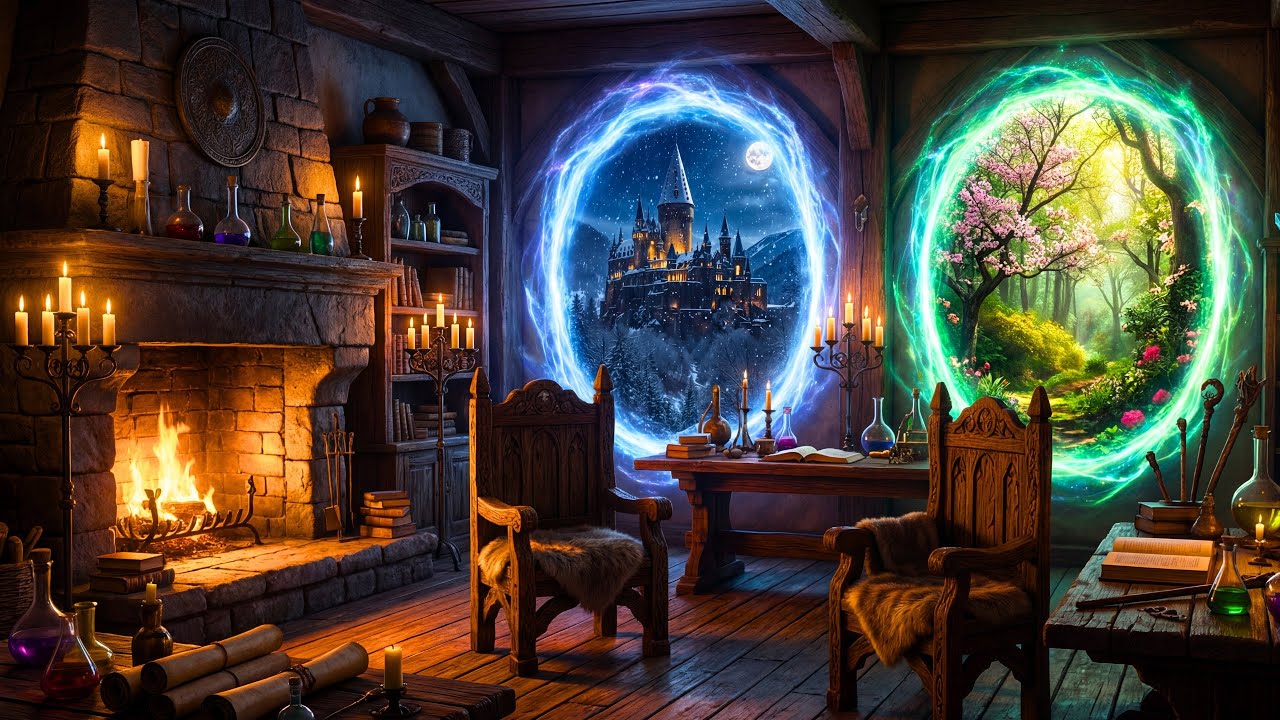 The Wizard's Study | 3 Hours of Medieval Fantasy Music & Magical ...