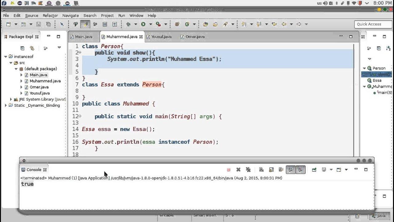 133 Java instanceof upcasting downcasting عملية انستانس جافا - YouTube