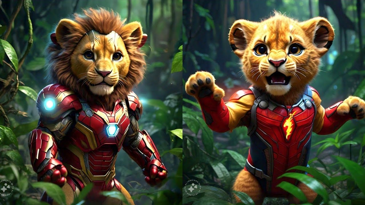 Avengers SUPERHEROES BUT SIMBA LION VENGERS 🦁 ALL MARVEL DC CHARACTERS ...